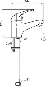 Novaservis Metalia 55 Umyvadlová baterie s výpustí, chrom, 55001,0