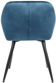 Jídelní židle Poller - samet | modrá