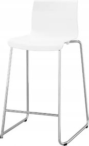 Ikea Glenn Barová stolička, bílá/chrom, 66 cm