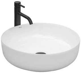 REA-U8493 - Umyvadlo na desku ELMA pr. 45 cm keramika/lesklá bílá REA-U8493