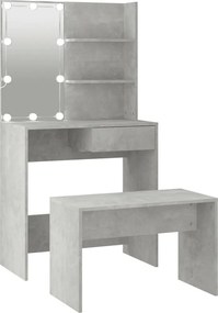 vidaXL Toaletní stolek sada s LED kompozitní dřevo [3114110] Barva: dub sonoma