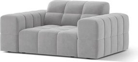 Světle šedé sametové křeslo Chicago – Cosmopolitan Design