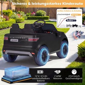 Costway 12 V Land Rover dětské elektrické závěsné auto LED hudební bezdrátové