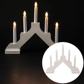 Svícen LED bílý