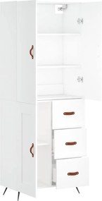 Skříň highboard bílá 69,5 x 34 x 180 cm kompozitní dřevo 3195987