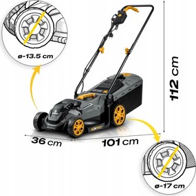 Elektrická sekačka HM-612, 1400W, 34cm | Humberg