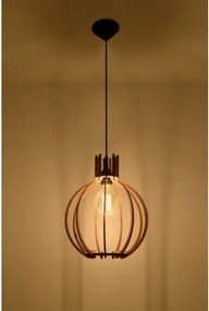 Lustr SOLLUX Arancia E27 1x60W bez zdroje SL.0391 přírodní dřevo