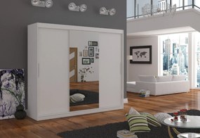 ADRK Furniture Posuvná skříň s zrcadlem DENIS 250 ADRK-SW-DEN-W-250