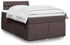 Box spring postel s matrací tmavě hnědá 120x200 cm textil 3288957