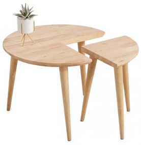 Dvoudílný kávový stolek HARMONI přírodní 871127
