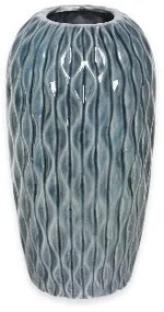 Váza porcelán 28cm šedomodrá