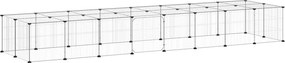 36panelová ohrádka pro zvířata s dvířky černá 280 x 70 x 35 cm ocel 3114060