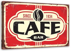 Obraz na plátně Retro plakát Sign Cafe - 60x40 cm