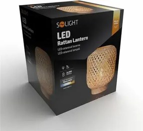 Solight WO3107 ratanová LED lucerna s LED žárovkou / teplá bílá / 3x A