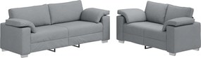 Pohovka 2 ks Světle šedá textil 3324740