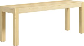 HOMCOM 2místná dřevěná lavice venkovského stylu, kuchyňská lavice do obývacího pokoje, do 240 kg, borovicové dřevo, přírodní, 120x33x45cm| Aosom