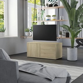 vidaXL TV stolek 80 x 34 x 36 cm dřevotříska [801850] Barva: dub sonoma