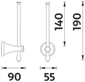 Nimco Držák na toaletní papír rezervní LADA - LA 19055R-26