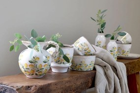Béžový antik keramický džbán s citróny Limone Blossom - 20,5*18,5 cm