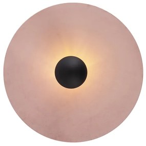 Stropní svítidlo černé ploché stínítko růžové 45 cm - Combi