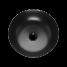 Invena Dokos, umyvadlo na desku 395x395x135 mm, černá matná, INV-CE-19-005-C