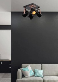 Černo-měděné stropní svítidlo Anica pro žárovku 4x E14  - Candellux