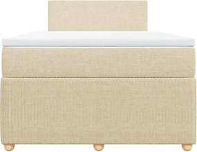 Box spring postel s matrací krémová 120x200 cm textil 3287421