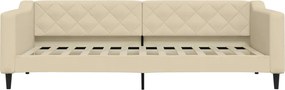 Válenda s matrací krémová 90 x 200 cm textil 3197412
