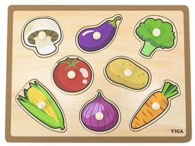 Dřevěné vkládací puzzle zelenina Viga