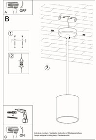 Závěsné svítidlo Orbis, 1x černé kovové stínítko