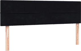 Box spring postel s matrací černá 160x210 cm samet 3317531