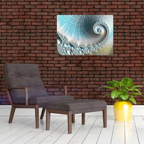 Skleněný obraz texturované spirály (70x50 cm)