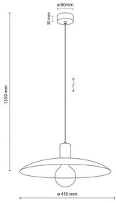 Lustr na lanku ASTRA 1xE27/15W/230V pr. 41 cm cihlová