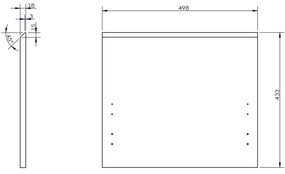Mexen Rivel, koupelnová skříňka 50 cm, 1 zásuvka, drážkovaná, grafitová matná, 91A20-05047-1-BF66