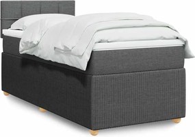 Box spring postel s matrací tmavě šedá 100 x 200 cm textil 3287368