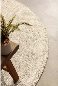 Krémový oboustranný/ručně tkaný jutový kulatý koberec ø 100 cm Braided – Hanse Home