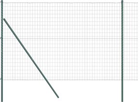 Euro plotové kotvení 10 x 1,5 m Ocel potažená PVC Zelená 3350285