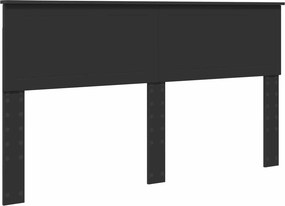 Rám postele s čelo Černá 160 x 200 cm Masivní borové dřevo 3410574