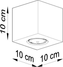 Stropní svítidlo SOLLUX Quad GU10 1x40W bez zdroje SL.0489 beton