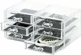 Compactor Organizér na šperky – 6 zásuvek čirý plast