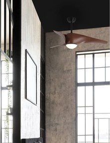 Matně černé/v tmavě přírodní barvě kovové LED stropní svítidlo se skleněným stínidlem Breeze – Nova Luce