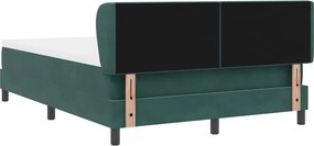 Postel s boxspringem s čelo Tmavě zelená 140 x 190 cm samet 3340385