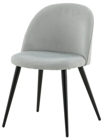 Jídelní židle Velvet, 2ks, světle šedá, S50xD57xV76,5
