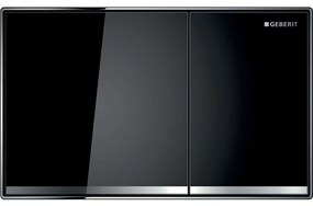 Geberit Sigma60 - Ovládací tlačítko splachování, sklo/černá 115.640.SJ.1