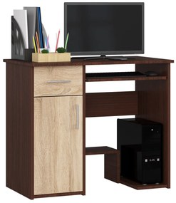 Volně stojící psací stůl Jay 90 cm wenge/dub sonoma