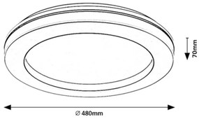 Rabalux 71003 - LED Stmívatelné stropní svítidlo COOPERIUS LED/47W/230V + DO