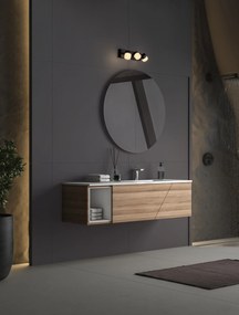 LED černé nástěnné svítidlo Teko 17W