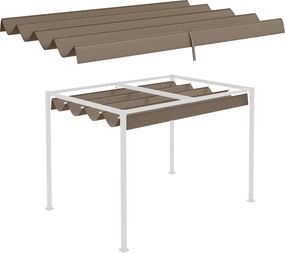Náhradní střecha Outsunny pro pergolu 2,85 x 2 m, voděodolná skládací vlna se štěrbinami pro odvod deště, UV ochrana 30+, zimní stínění do zahrady, na