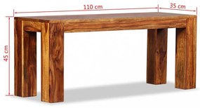 Lavice hnědá Dekorhome 110 cm