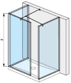 Jika Pure - Sprchová stěna Walk in L, 79x90 cm, s úpravou Jika Perla Glass H2694200026681